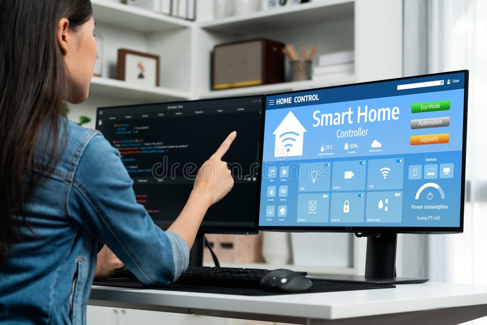 Smart Home Technology, Centric Remote Control System Digital Dashboard Brisk Stock Image - Image ...