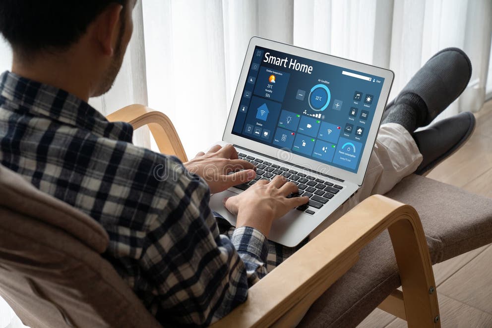 Smart Home Technology, Centric Remote Control System Digital Dashboard Snugly Stock Photo ...