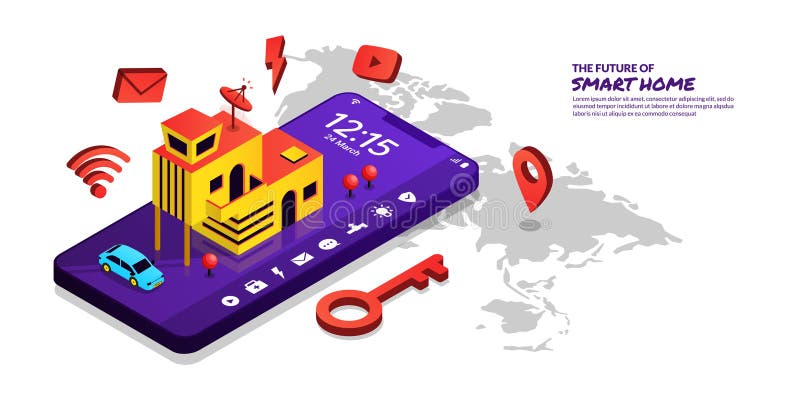 Smart Home Technology Concept, Home Remote Control by Smartphone ...