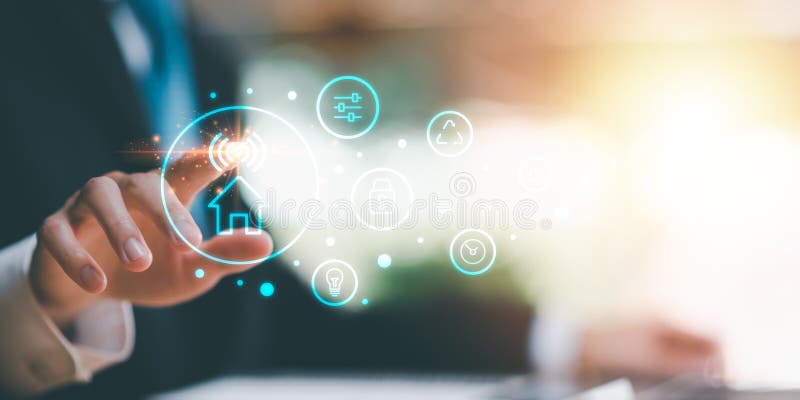 Smart Home Technology Concept ,Wireless Automation Control with ...