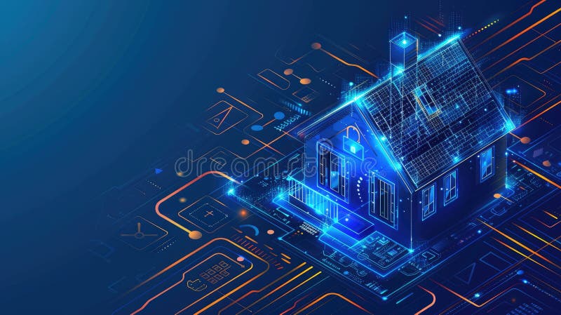 Smart Home Technology Conceptual Banner, Home Security and Smart Home ...