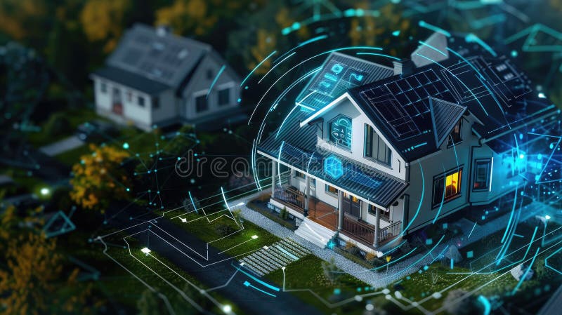 Smart Home Technology Conceptual Banner, Home Security and Smart Home ...