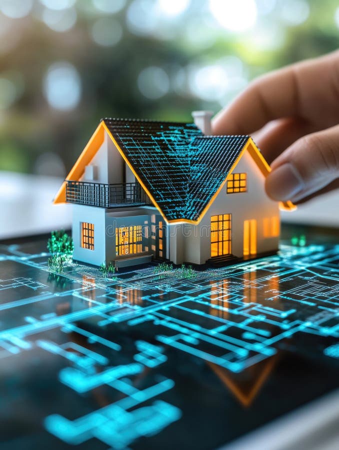 Smart Home Technology stock illustration. Illustration of wireless ...