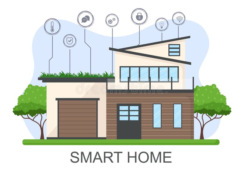 Smart Home Technology House Control System of Lighting, Heating ...