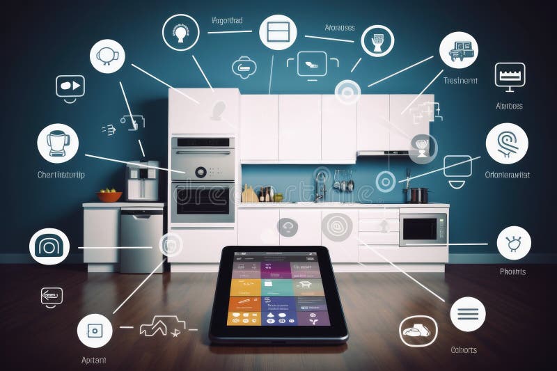 Smart Home Technology Inside a House Created with Generative AI ...