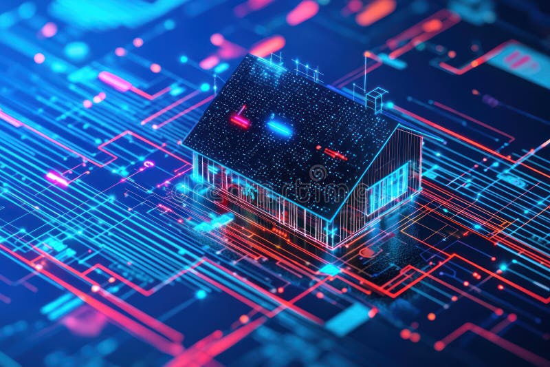 Smart Home Technology with Interconnected Devices Showcasing Innovation ...