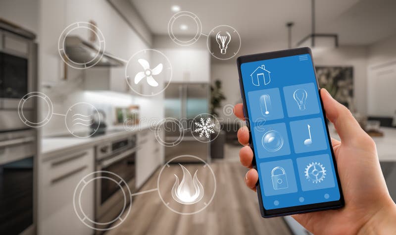 Smart Home Technology Interface Stock Photo - Image of dishwasher ...