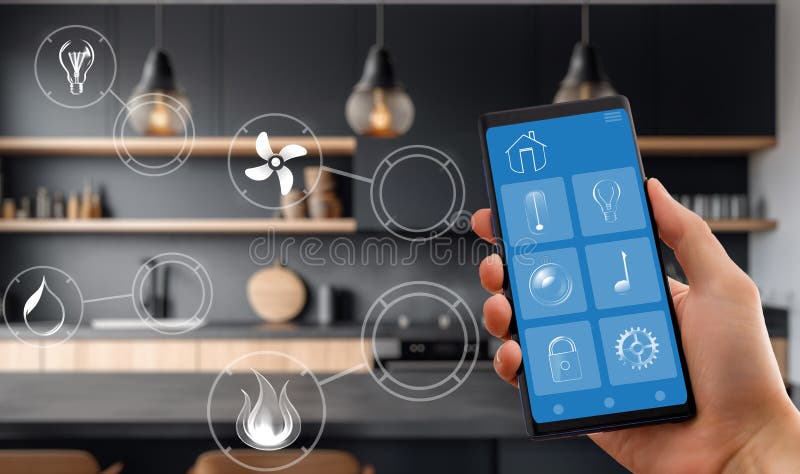 Smart Home Technology Interface Stock Photo - Image of automated ...