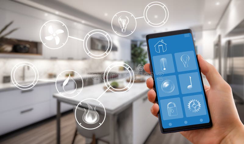 Smart Home Technology Interface Stock Photo - Image of energy ...