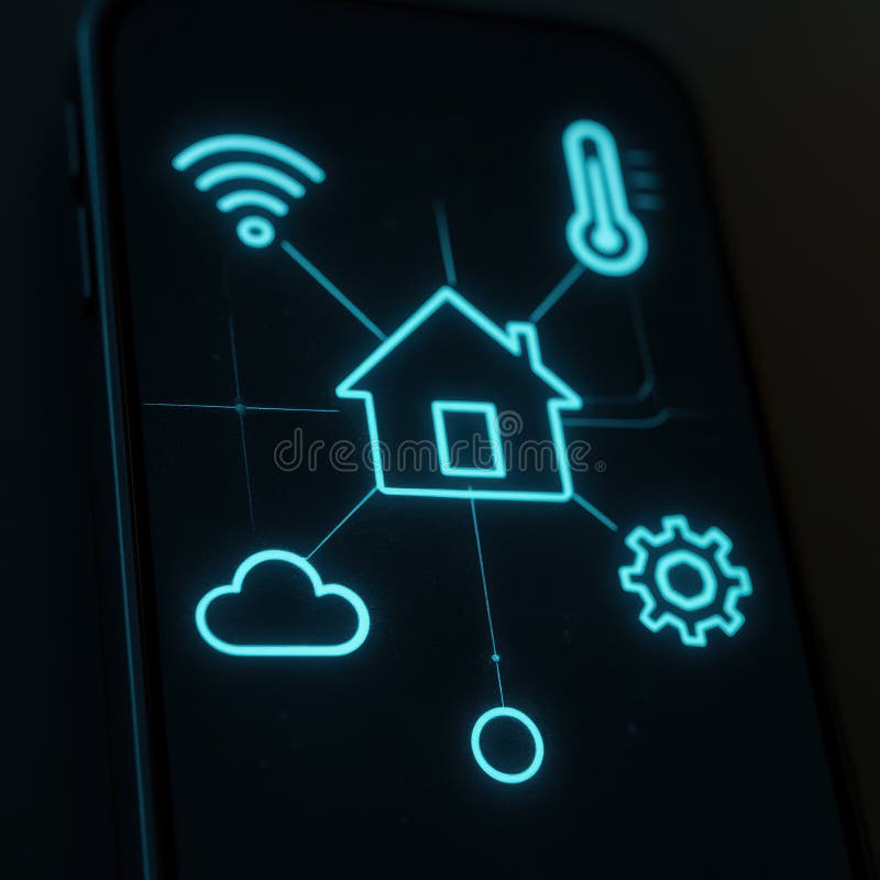 Smart Home Technology Interface on Smartphone Display for Remote ...