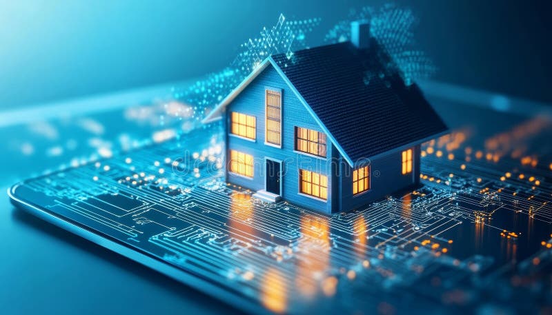 Smart Home Technology Mobile Display of Connected Devices and Home ...