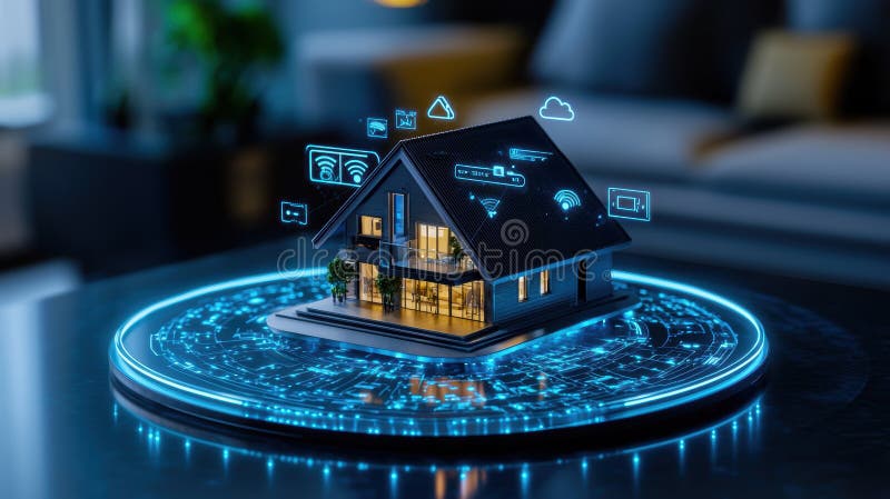 Smart Home Technology stock illustration. Illustration of minimalism - 335380532