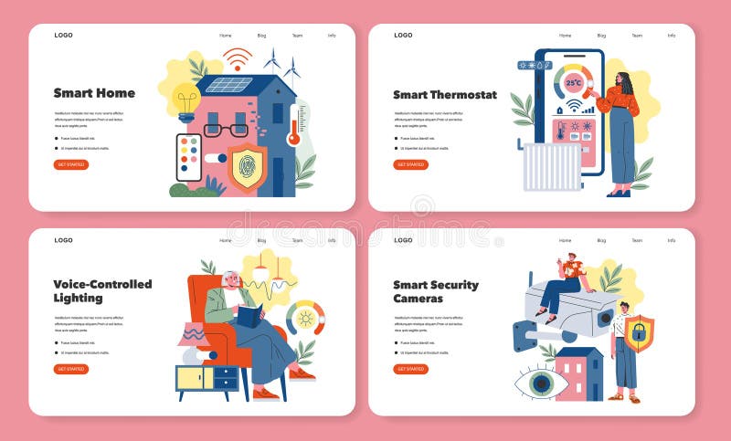 Smart Home. Flat Vector Illustration Stock Vector - Illustration of ...