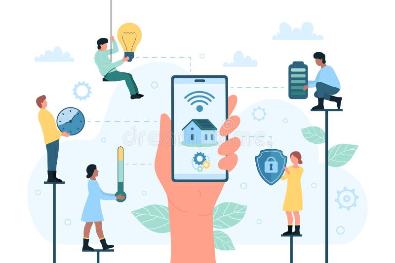 Home Automation Smart Family Stock Illustrations – 212 Home Automation ...