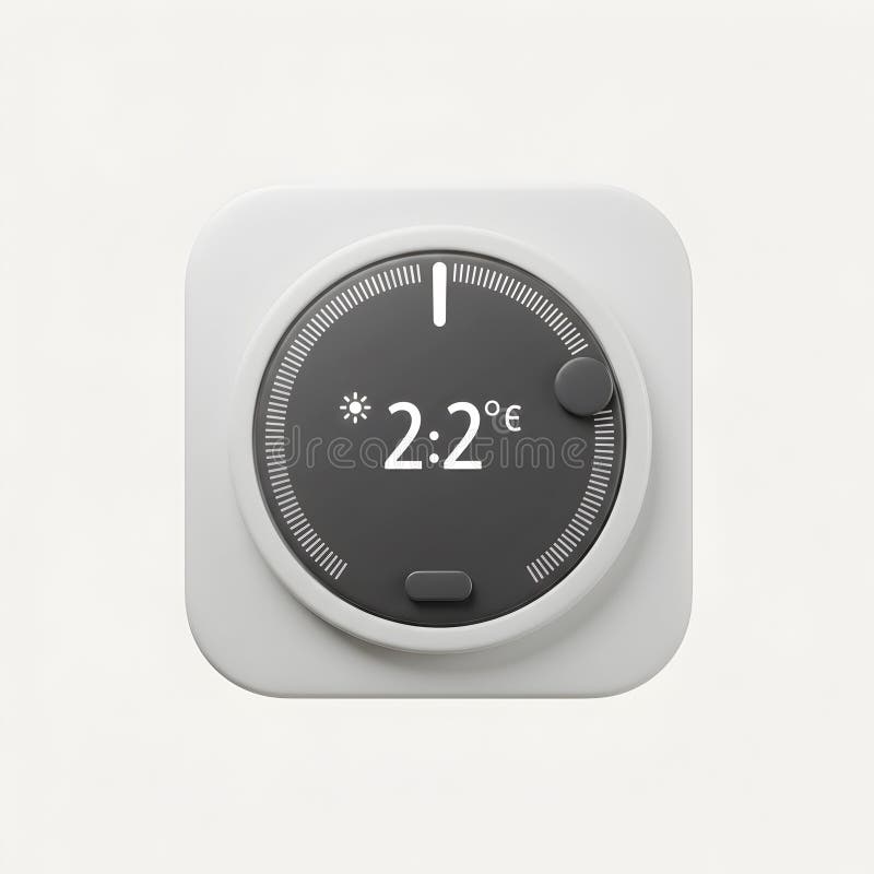 Smart Home Thermostat Device Modern Minimalist Design Temperature ...