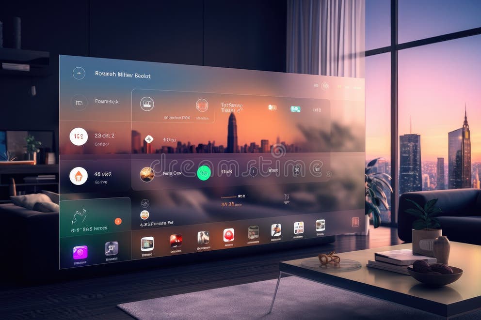 Smart Home Ui AR Interface. Technology and Innovation Stock ...