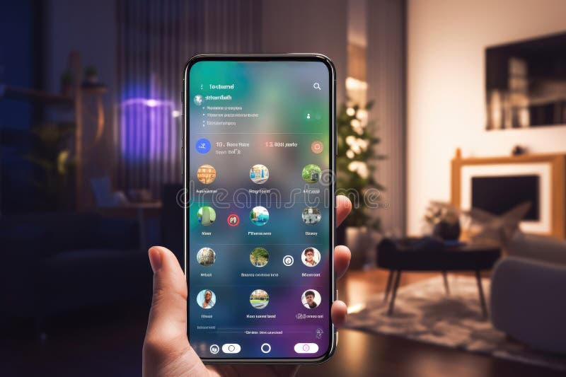 Smart Home Ui AR Interface. Technology and Innovation Stock ...