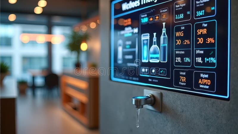 Smart Home Water Dispenser Modern Kitchen Digital Display Stock Photos ...
