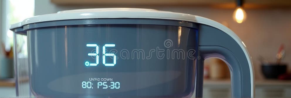 Smart Home Water Filter with Digital Display in Modern Kitchen Setting ...