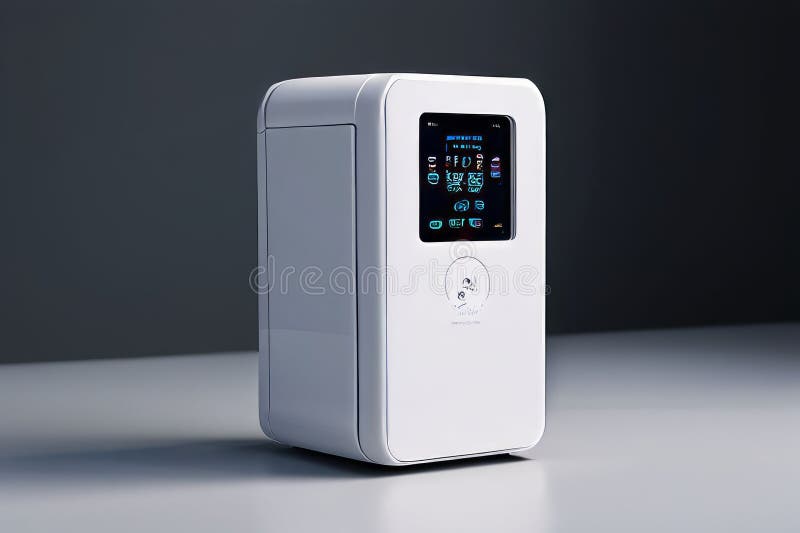 Smart Home Water Softener a Minimalist Control Panel with Digita Stock ...