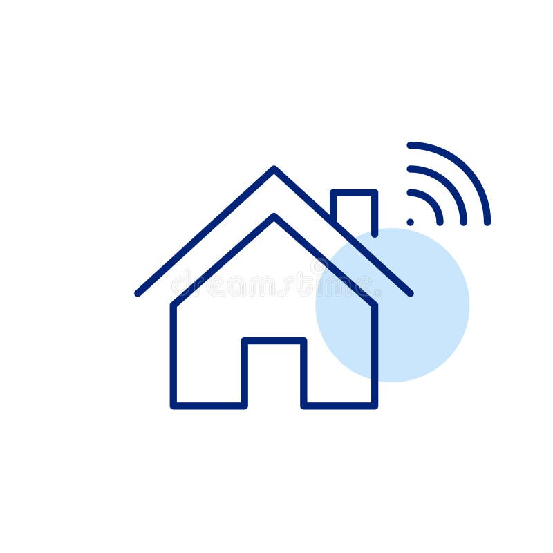 Smart Home with Wi-fi Symbol. Connectivity and Networking. Pixel ...