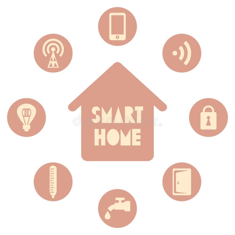 Smart Home and Wifi Design Elements. Automation Digital Technology ...
