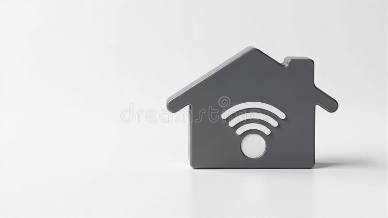 Smart Home Wireless Connection Symbol Stock Illustration - Illustration ...