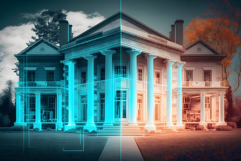 Smart House Abstract Concept. Neural Network AI Generated Stock ...