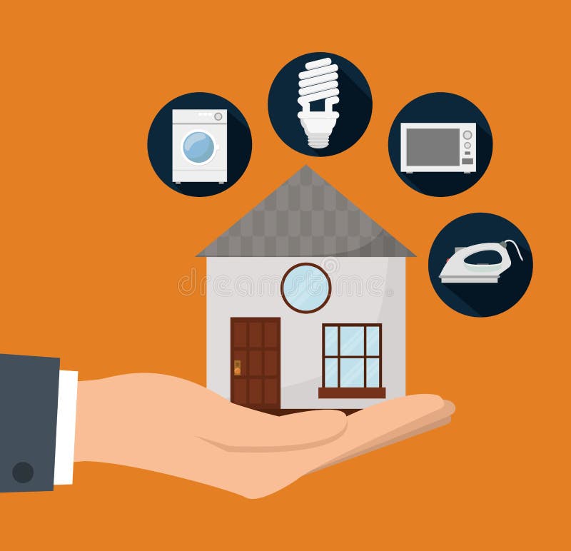 Smart House Design. Technology Icon. Vector Graphic Stock Vector ...