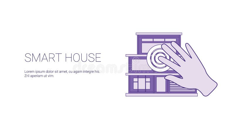Smart House Functions Technology Template Web Banner with Copy Space ...