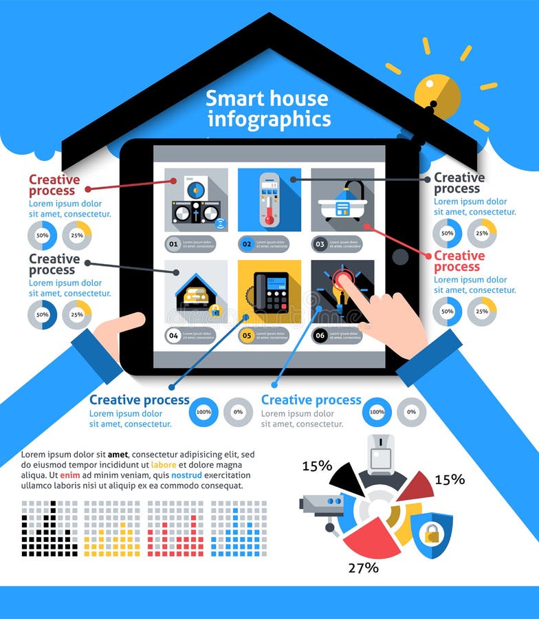 Smart House Infographics stock vector. Illustration of infographics ...