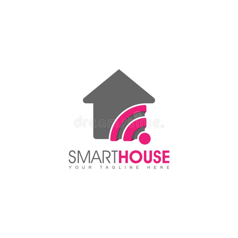 Eco Smart House Technology Logo Design Vector Illustration Stock Vector ...