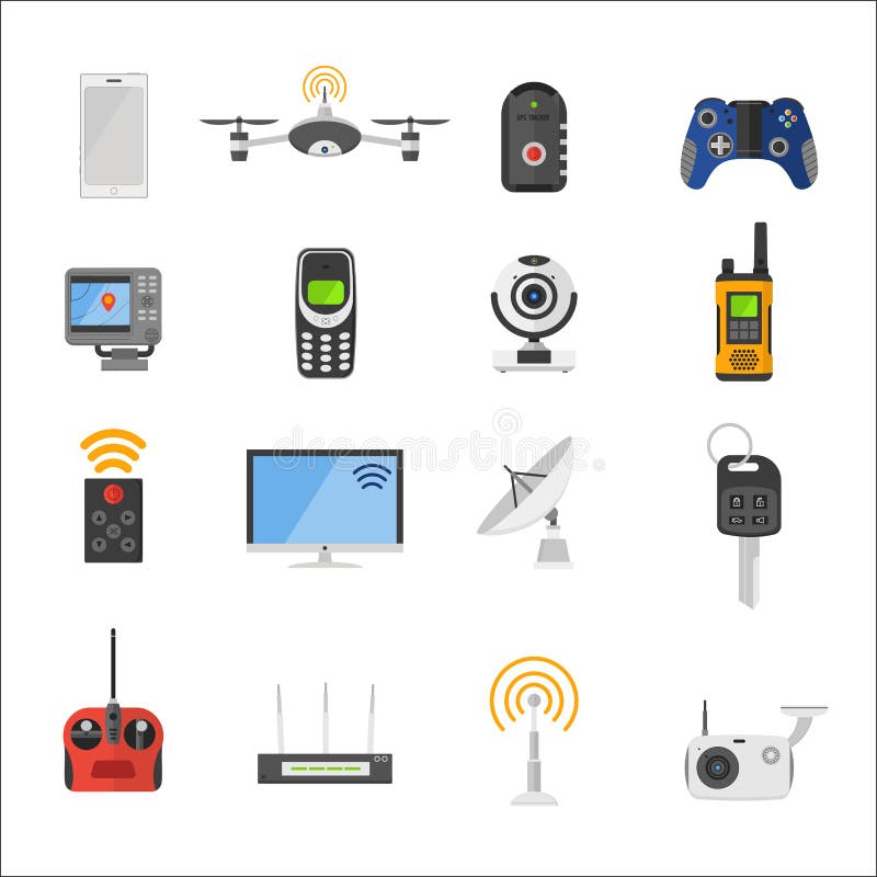 Smart House Remote Control Electronic Gadgets Stock Vector ...