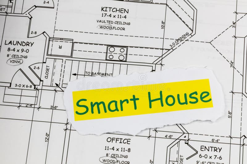 Smart House Residential Floor Plan Wireless Network Digital Technology ...