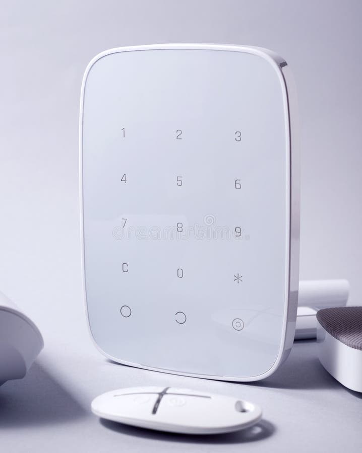 Smart House Security System Gadgets. Motion Sensor, Panic Button, and ...