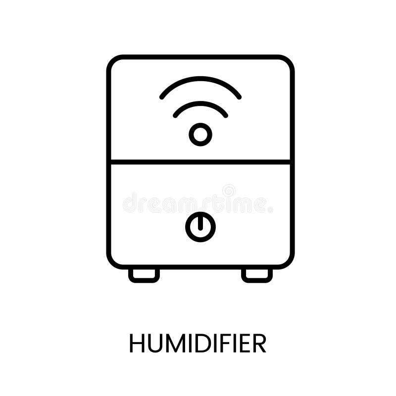 Smart Humidifier Line Icon Vector, with Editable Stroke, Suitable for ...