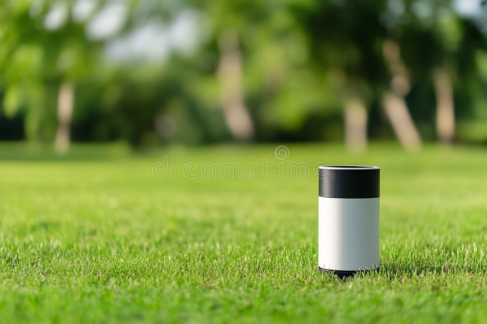 Smart Humidity Sensor on Lush Green Grass Outdoors Stock Illustration ...