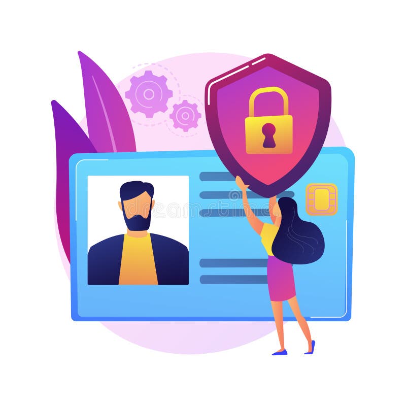 Smart ID Card Abstract Concept Vector Illustration. Stock Vector ...