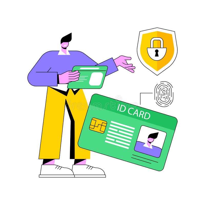 Smart ID Card Abstract Concept Vector Illustration. Stock Vector ...