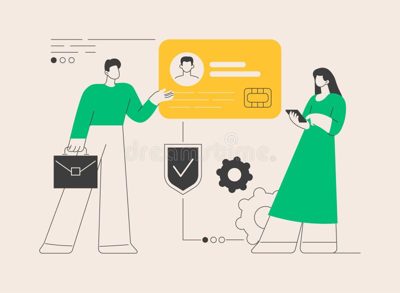 Smart ID Card Abstract Concept Vector Illustration. Stock Vector ...