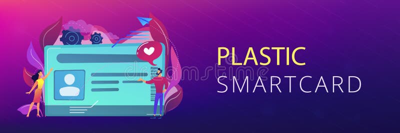 Smart ID Card Header Banner. Stock Vector - Illustration of coherent ...