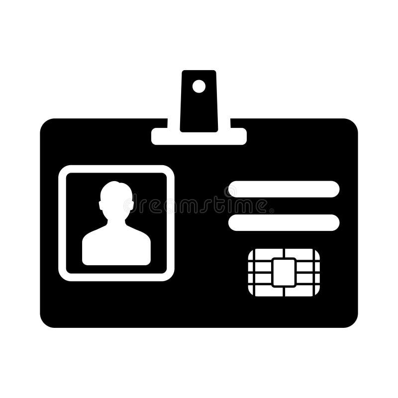 Smart Id Card Icon stock vector. Illustration of badge - 366375786