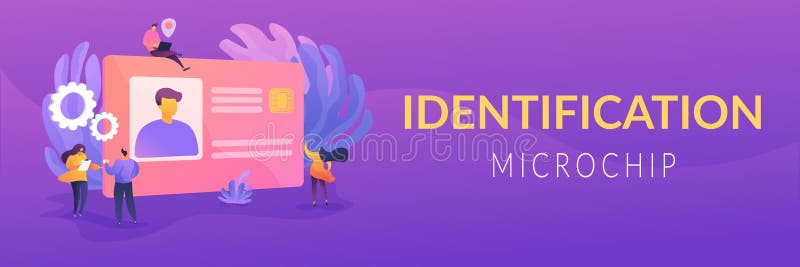 Smart ID Card Web Banner Concept. Stock Vector - Illustration of design ...