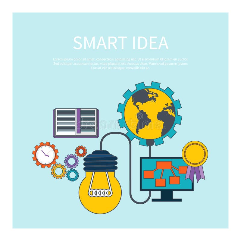 Smart idea concept stock vector. Illustration of logo - 51680823