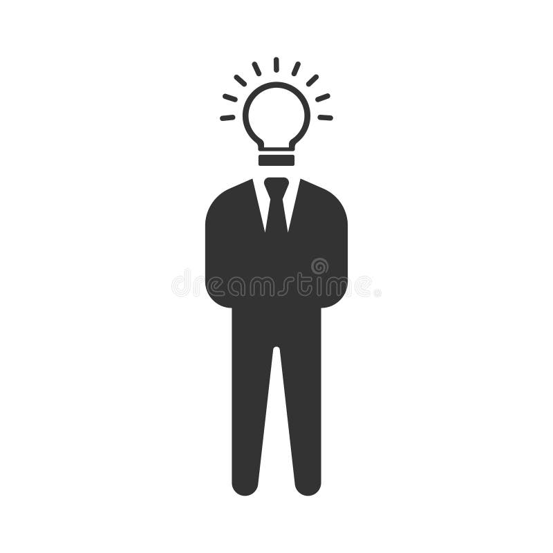 Smart idea thinking icon stock vector. Illustration of idea - 220106028