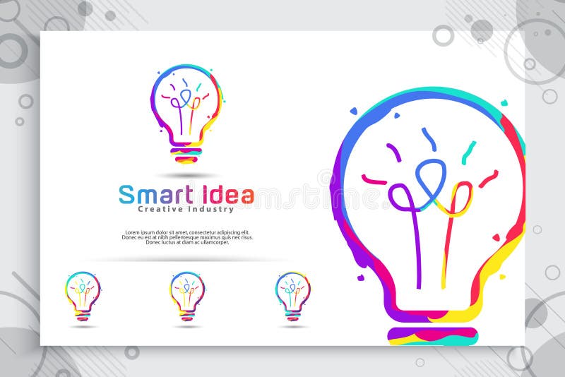 Smart Idea Vector Logo Design with Colorful Concept for Education and ...