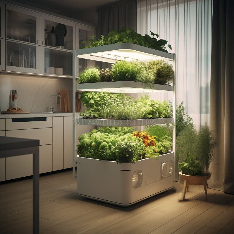 Smart Indoor Garden System. Image Generated by Artificial Intelligence ...