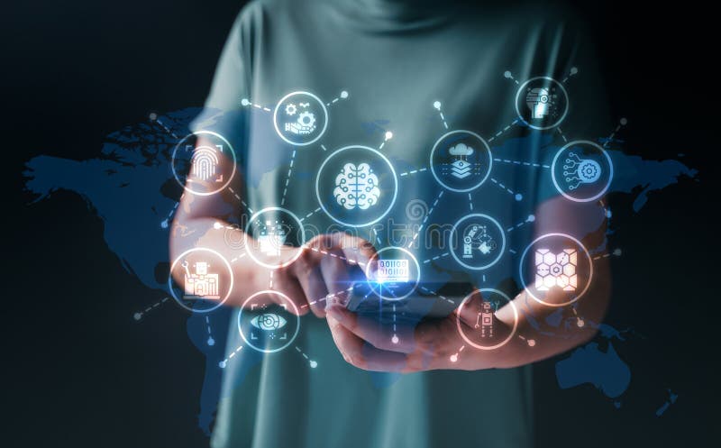 Smart Industry Concept. Automation and Data Exchange in Smart ...