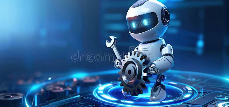 Smart Industry Concept: Robotic Arm in Digital Interface Environment ...