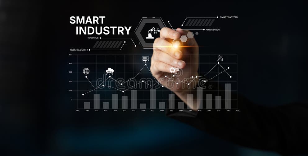 Smart Industry Dashboard for Automation and Industrial Data Latch Stock ...